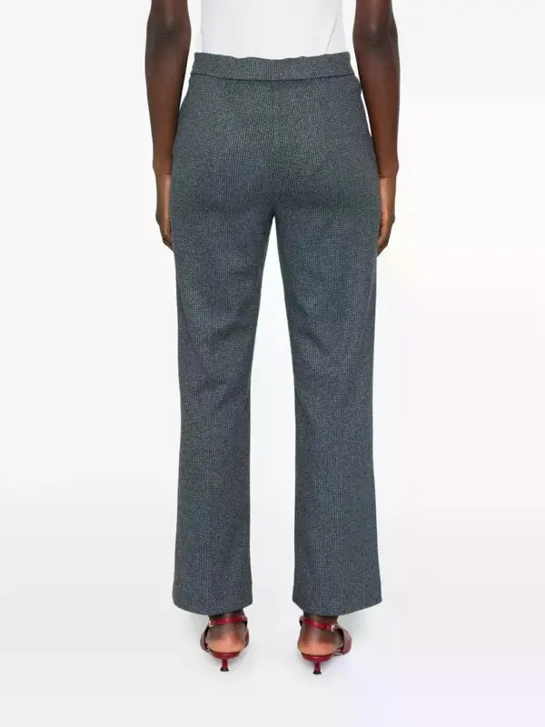 Max Mara Mmldonnola Micro-check Trousers - Grey