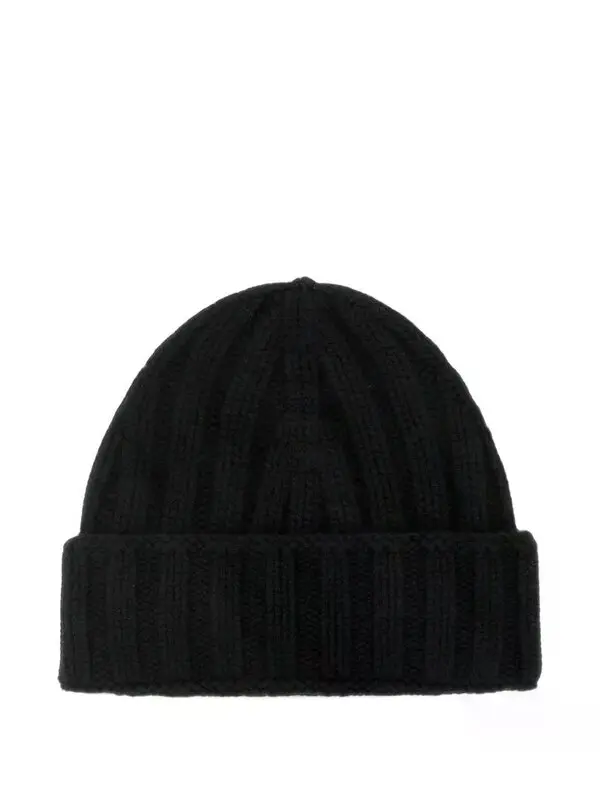 LARMERI STUDIO Ribbed-cashmere Beanie Hat - Black