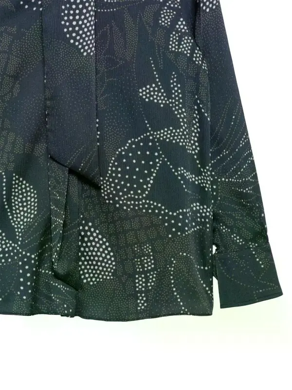 Emporio Armani Polka-dot Tie-neck Shirt