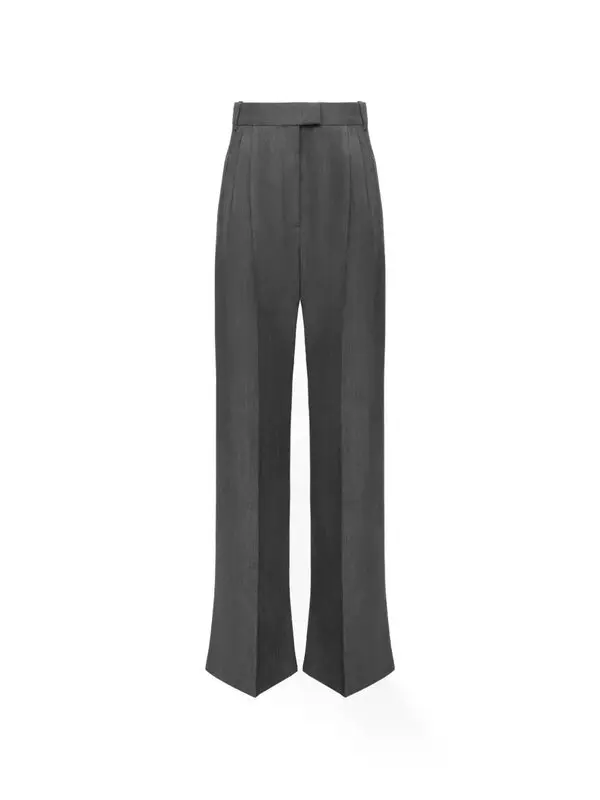 SITUATIONIST Pleated Wool Trousers - Grey