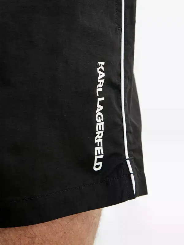 Karl Lagerfeld Logo-print Drawstring Swim Shorts