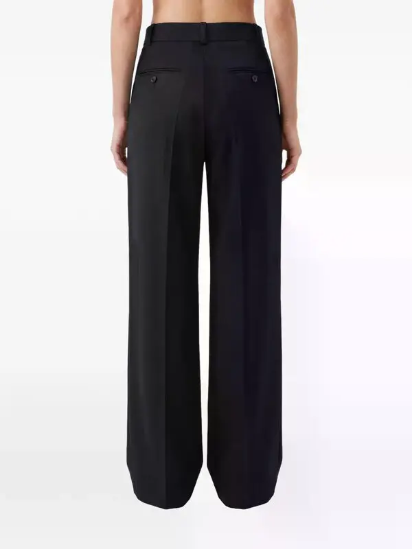 SITUATIONIST Pleated Wide-leg Trousers - Blue