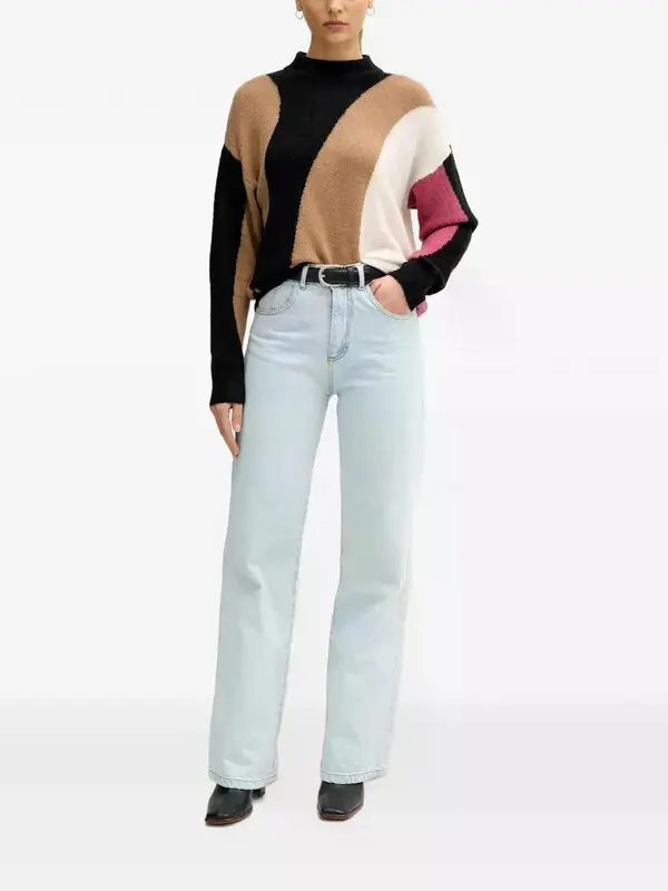 BENETTON Colour-block Intarsia-knit Sweater