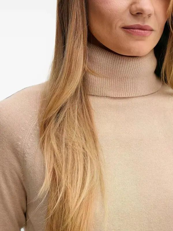 BENETTON Roll-neck Raglan-sleeve Sweater - Neutrals