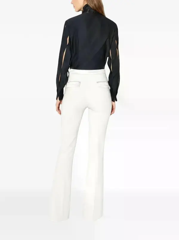 Elisabetta Franchi Trousers In Double Layer Stretch Crêpe And Satin Fabrics
