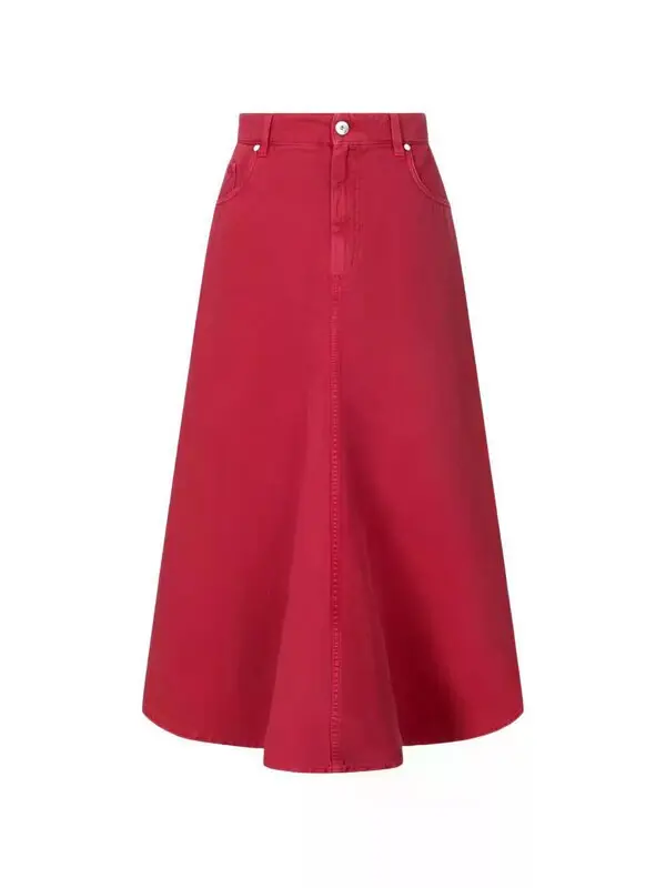 Brunello Cucinelli High-waisted Flared Midi Skirt