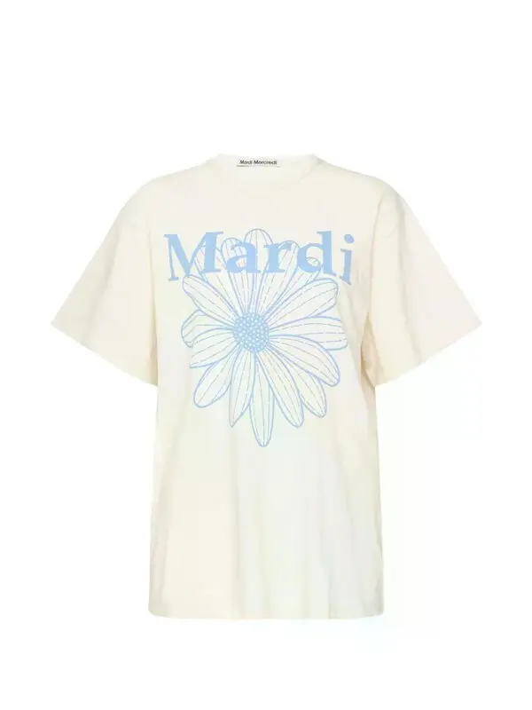 Mardi Mercredi Flower Mardi Cotton T-shirt