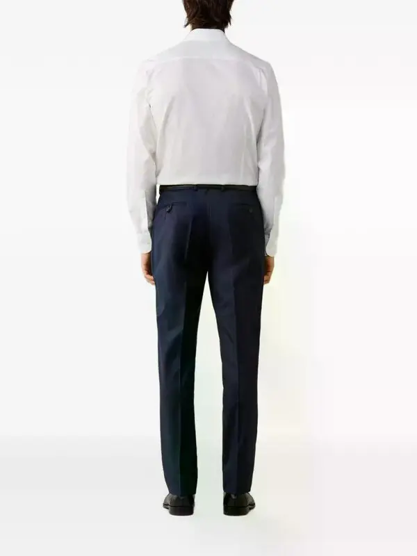 HACKETT  Sharkskin-weave Wool Trousers
