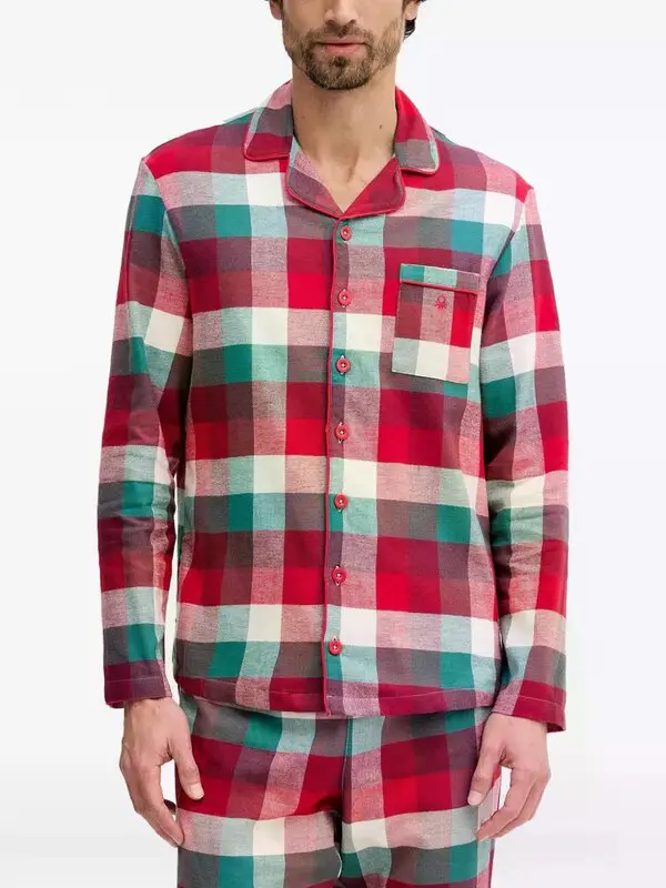 BENETTON Christmas Check-print Flannel Pajamas