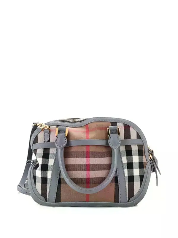 Burberry Bridle Orchard Bag House Check Canvas Small Handbag