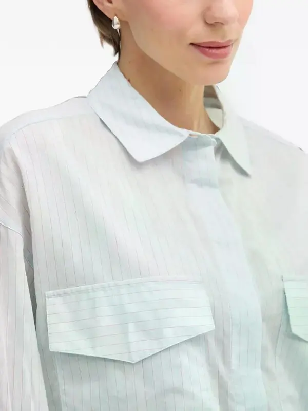 BENETTON Striped Flap-pocket Shirt
