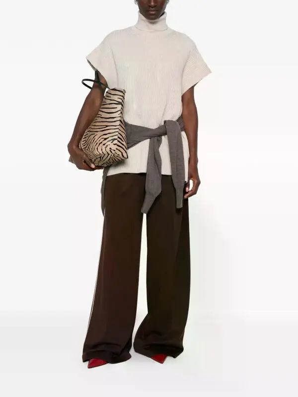 Max Mara Mstcobalto Ribbed-knit Sleeveless Sweater
