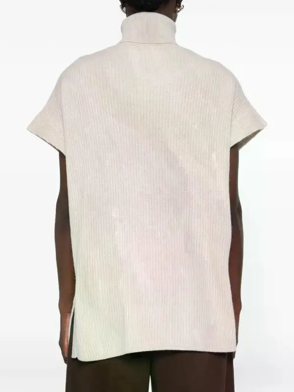 Max Mara Mstcobalto Ribbed-knit Sleeveless Sweater