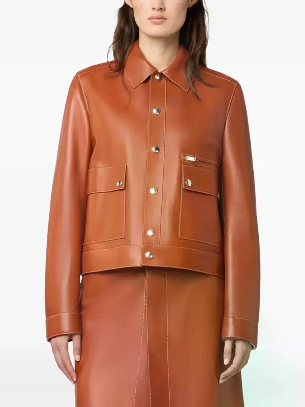 TOD'S Leather Short Jacket