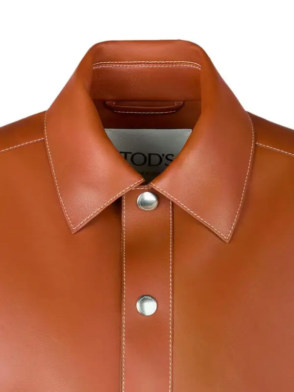 TOD'S Leather Short Jacket