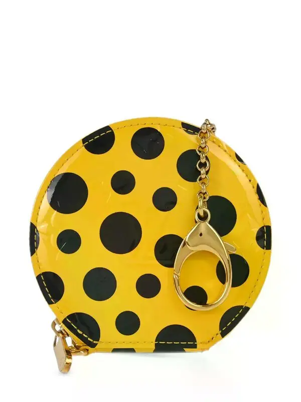 LOUIS VUITTON 2012 Pumpkin Dot Porte Monnaie Chapeau Leather Wallet - Yellow