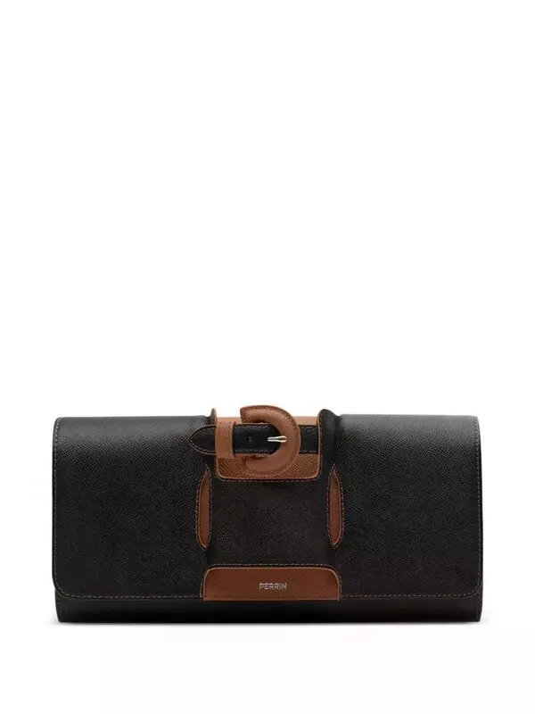 Perrin La Parisienne Buckled Leather Clutch Bag
