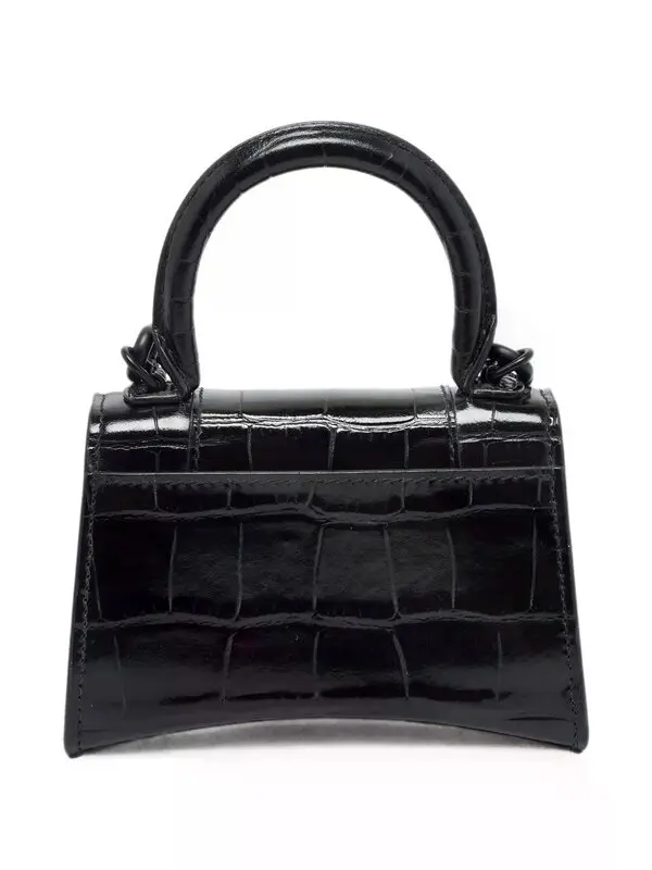 Balenciaga Hourglass Croc-embossed Tote Bag