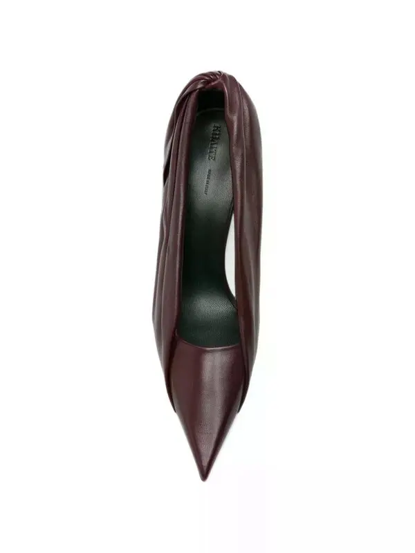 Khaite Eve Draped Leather Pumps