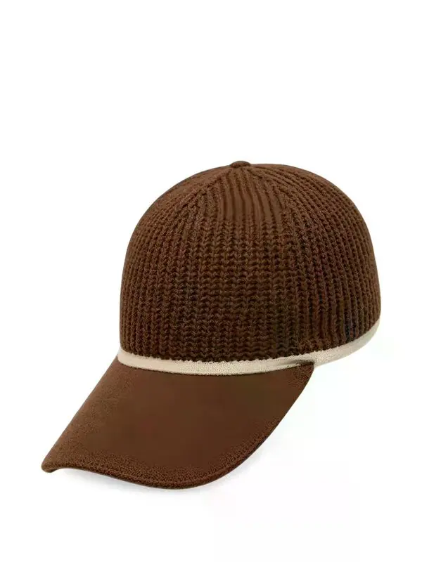 Brunello Cucinelli Ribbed-knit Baseball Cap - Brown