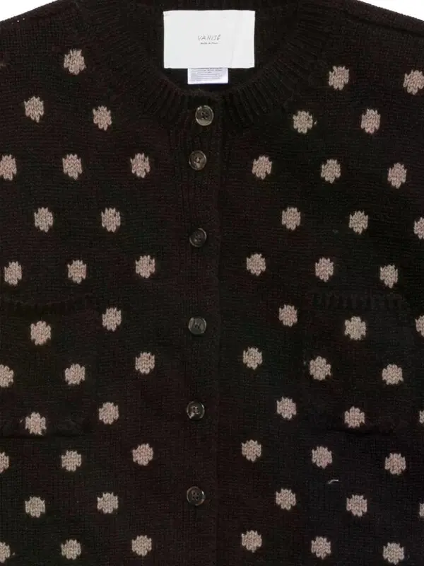 VANISE Polka-dot Button-up Gilet