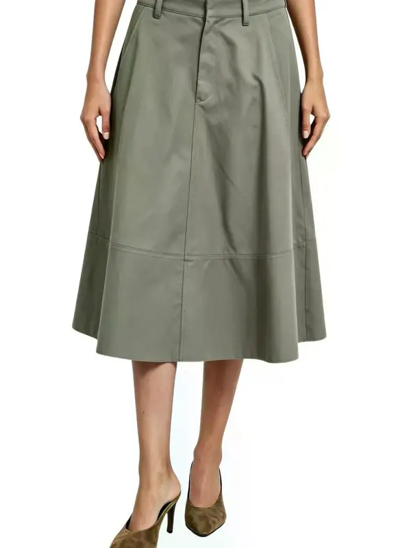 Brunello Cucinelli A-line Paneled Midi Skirt - Green