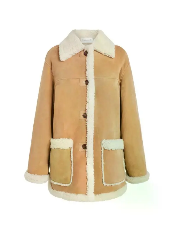 P.a.r.o.s.h Shearling-trim Button-up Coat