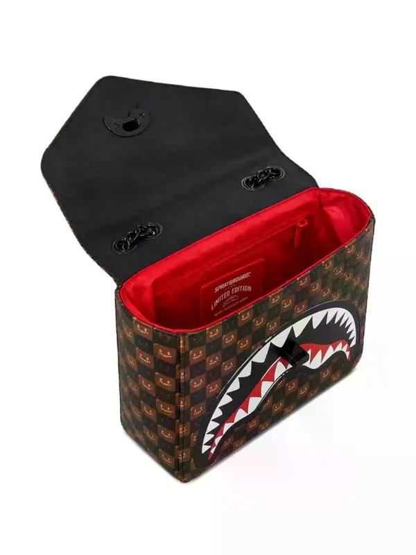 SPRAYGROUND Sharks In Paris Check Tote Bag - Brown
