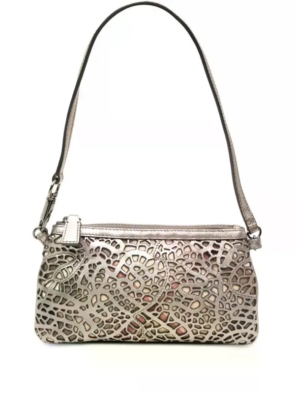 Burberry 2000-2017 Supernova Check Cutout Leather Pochette Shoulder Bag