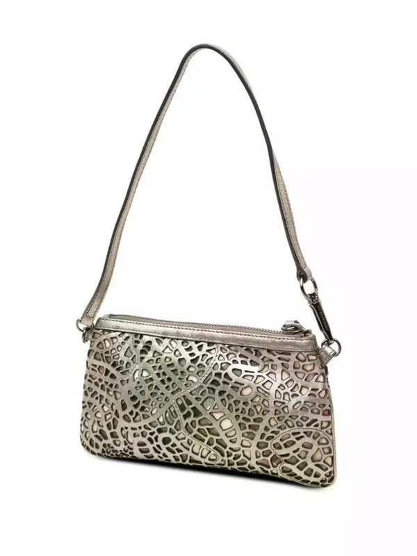 Burberry 2000-2017 Supernova Check Cutout Leather Pochette Shoulder Bag