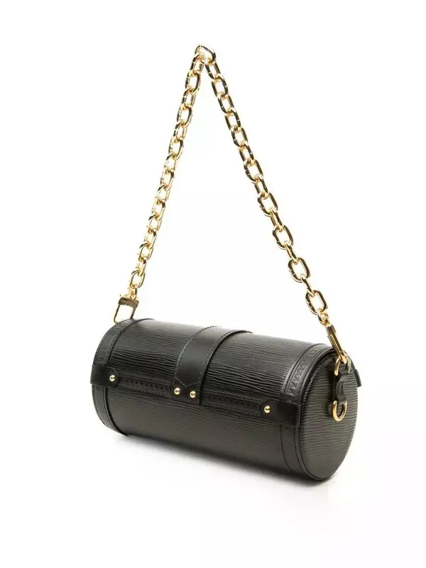 LOUIS VUITTON 1990-2020 Epi Papillon Trunk Satchel - Black