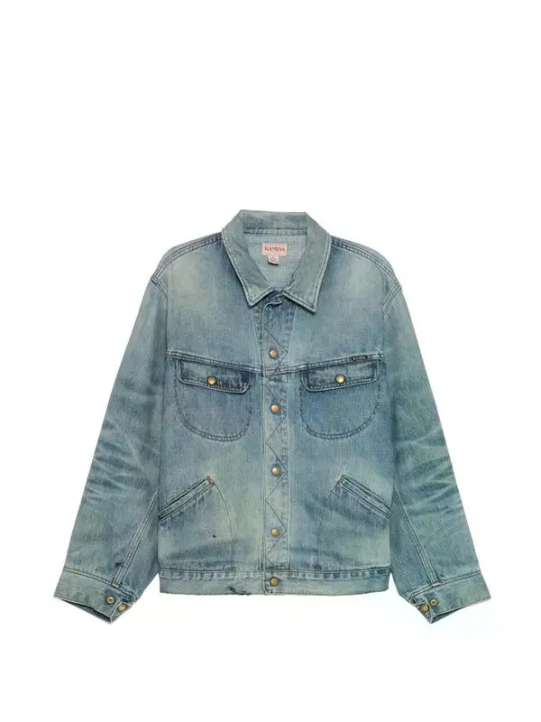 KAMIYA Faded Press-stud Denim Jacket