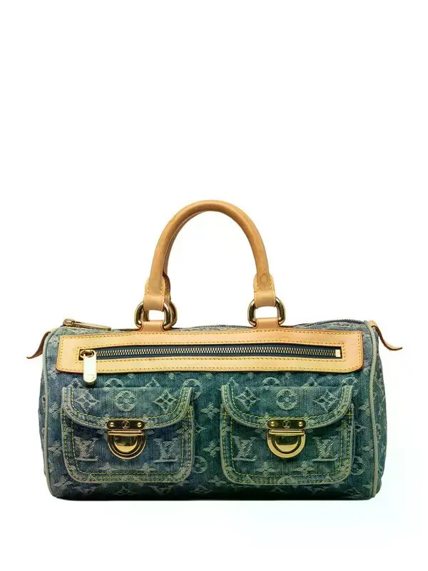 LOUIS VUITTON 2006 Monogram Denim Neo Speedy 30 Boston Bag