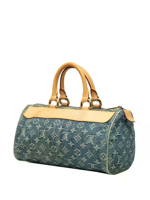 LOUIS VUITTON 2006 Monogram Denim Neo Speedy 30 Boston Bag