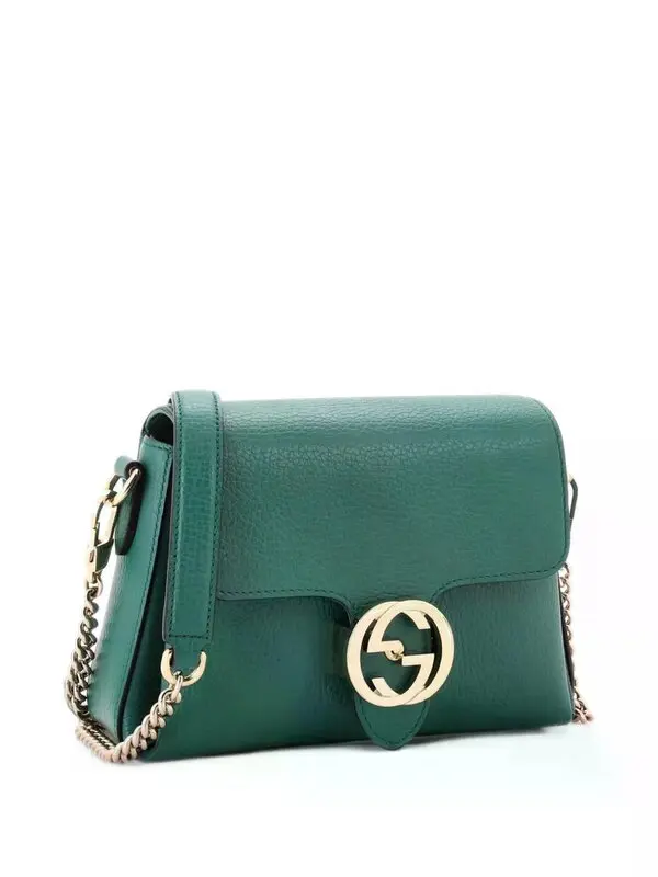 Gucci Interlocking Chain Leather Small Crossbody Bag