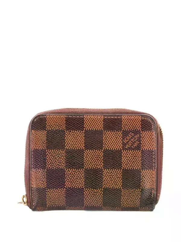 LOUIS VUITTON Zippy Coin Purse Damier Pouch - Brown