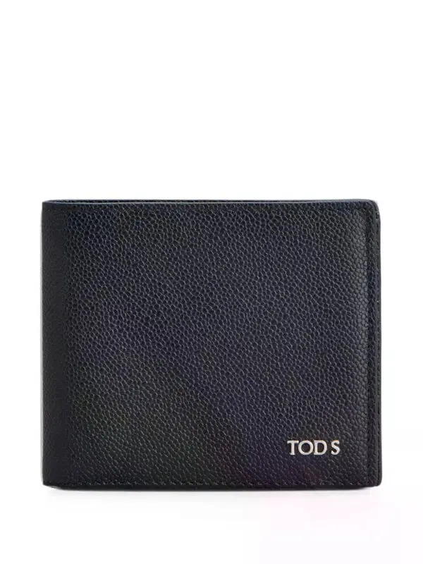TOD'S Logo-plaque Pebbled-leather Wallet