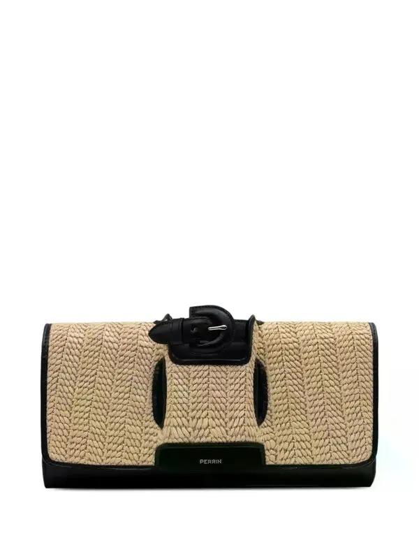 Perrin La Parisienne Raffia Glove Clutch - Neutrals