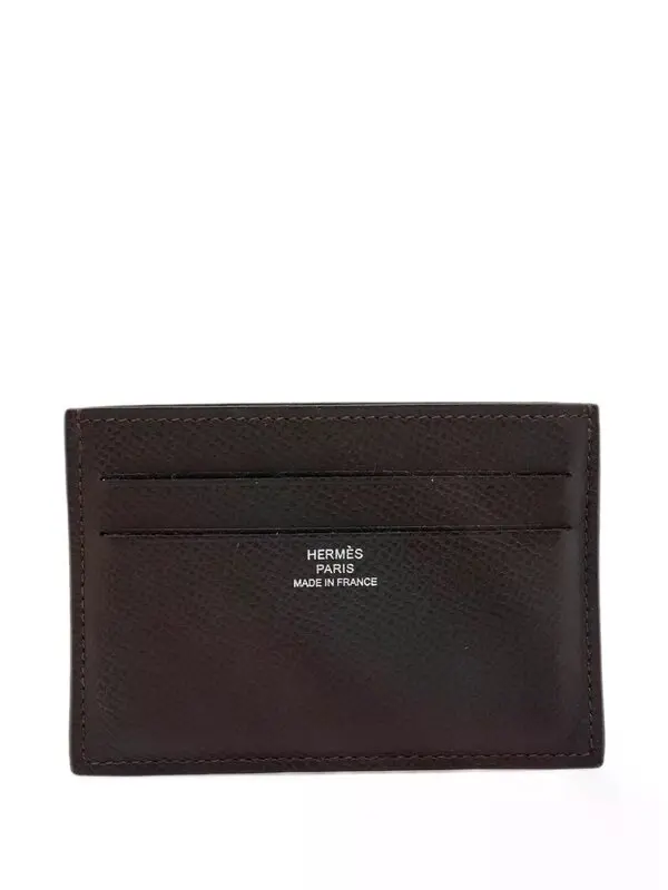 Hermès 2026 Citizen Twill Epsom Leather Card Case - Brown