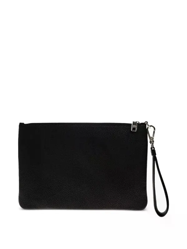 Dolce & Gabbana Logo-plaque Leather Clutch Bag
