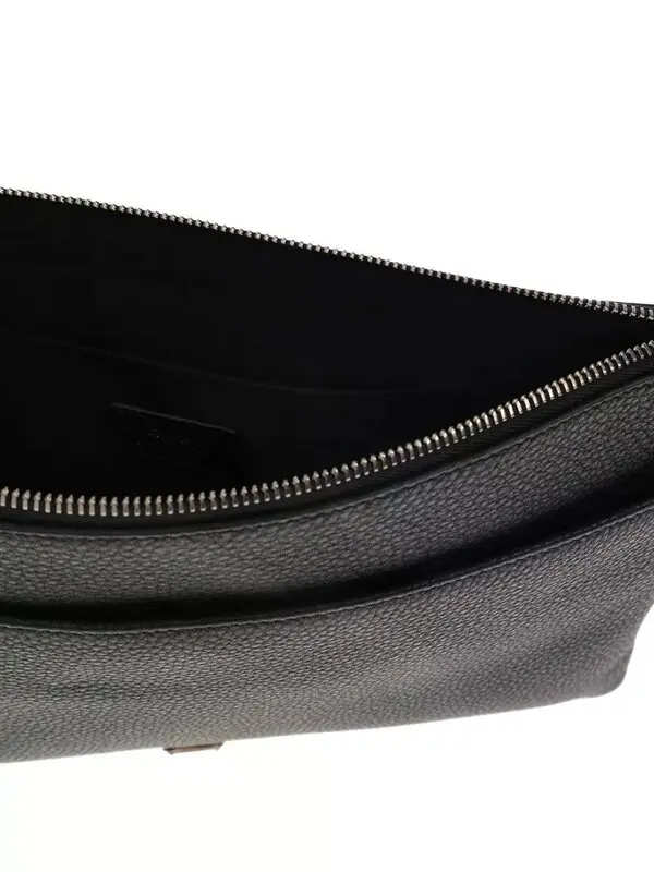 Dolce & Gabbana Logo-plaque Leather Clutch Bag