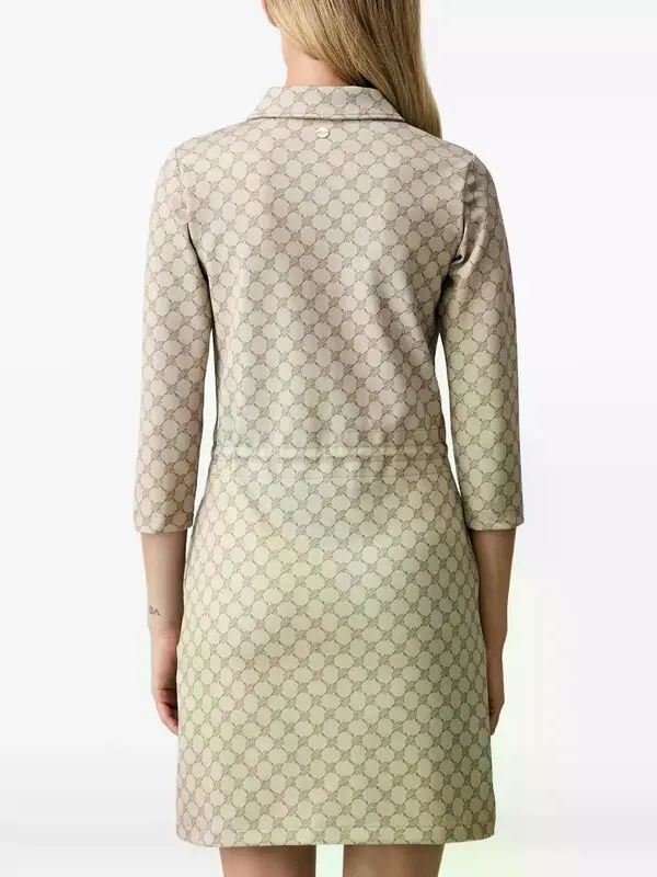 JOOP! Monogram-print Drawstring-waist Mini Dress