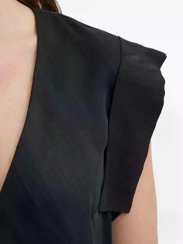 BENETTON V-neck Cap-sleeve Mini Dress