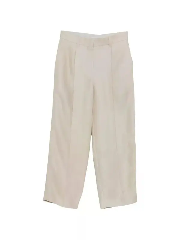 Brunello Cucinelli Pleated-detail Linen Trousers - Neutrals