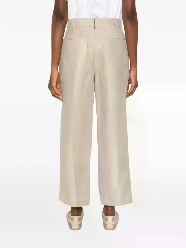 Brunello Cucinelli Pleated-detail Linen Trousers