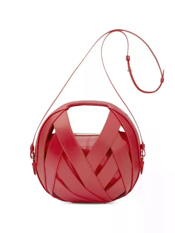 Perrin Le Petit Panier Basket-weave Shoulder Bag