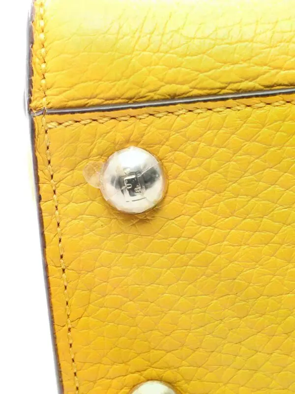 Fendi 2000-2010 Mini Leather Selleria Peekaboo Iconic Satchel