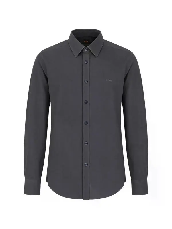 Hugo Regular-fit Shirt In Cotton Poplin With Embroidered Logo
