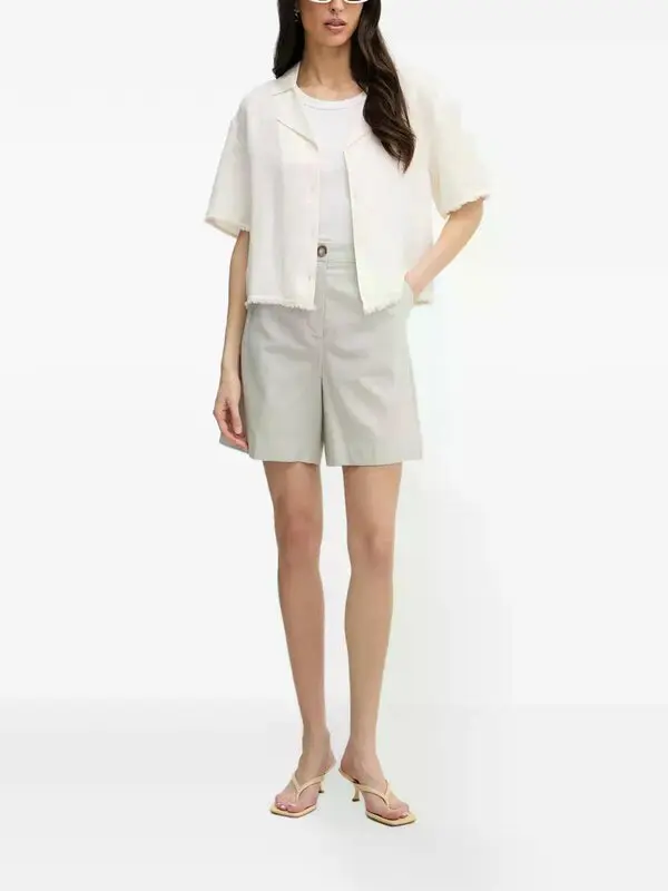BENETTON Check-pattern Pleated Shorts