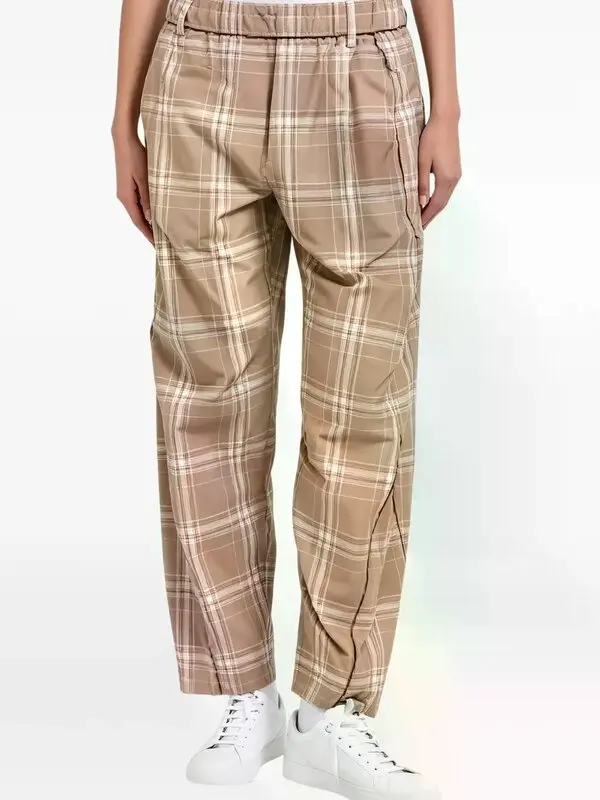 Brunello Cucinelli Check-print Trousers - Neutrals